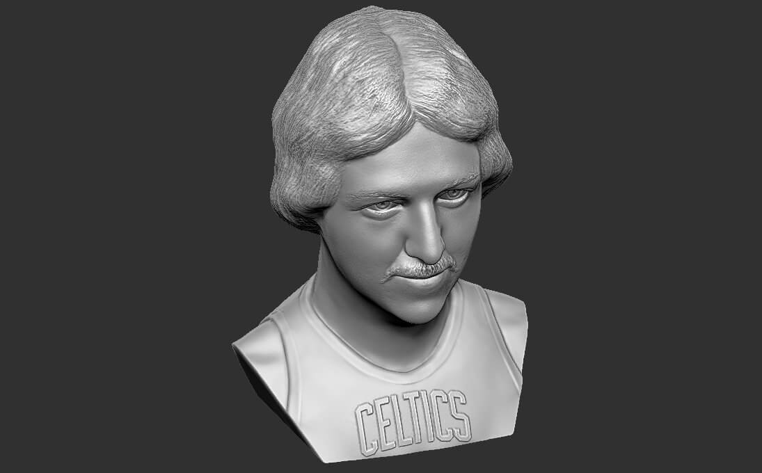 Larry Bird Bust - 3D Model by PrintedReality