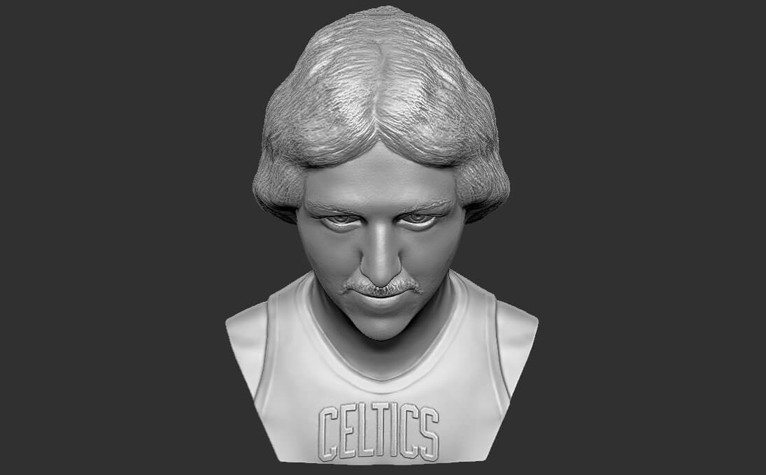 Larry Bird Bust - 3D Model by PrintedReality