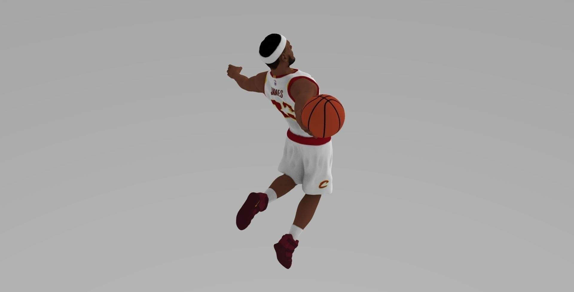 Lebron James (Full Color) - 3D Model by PrintedReality
