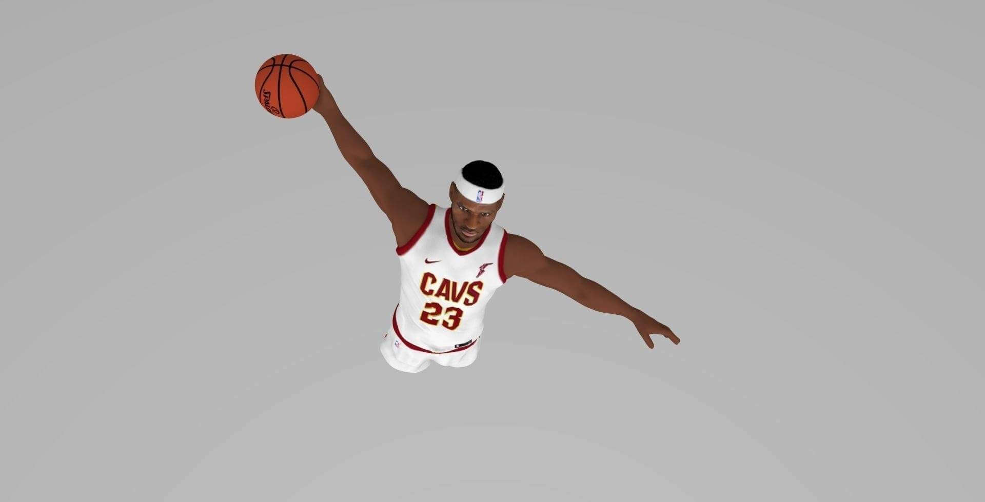 Lebron James (Full Color) - 3D Model by PrintedReality