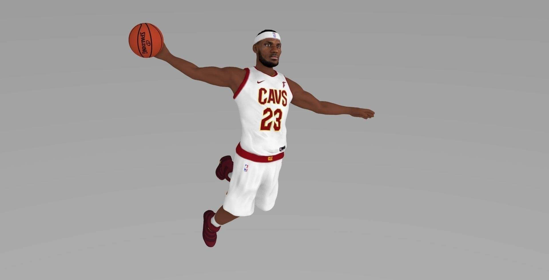 Lebron James (Full Color) - 3D Model by PrintedReality