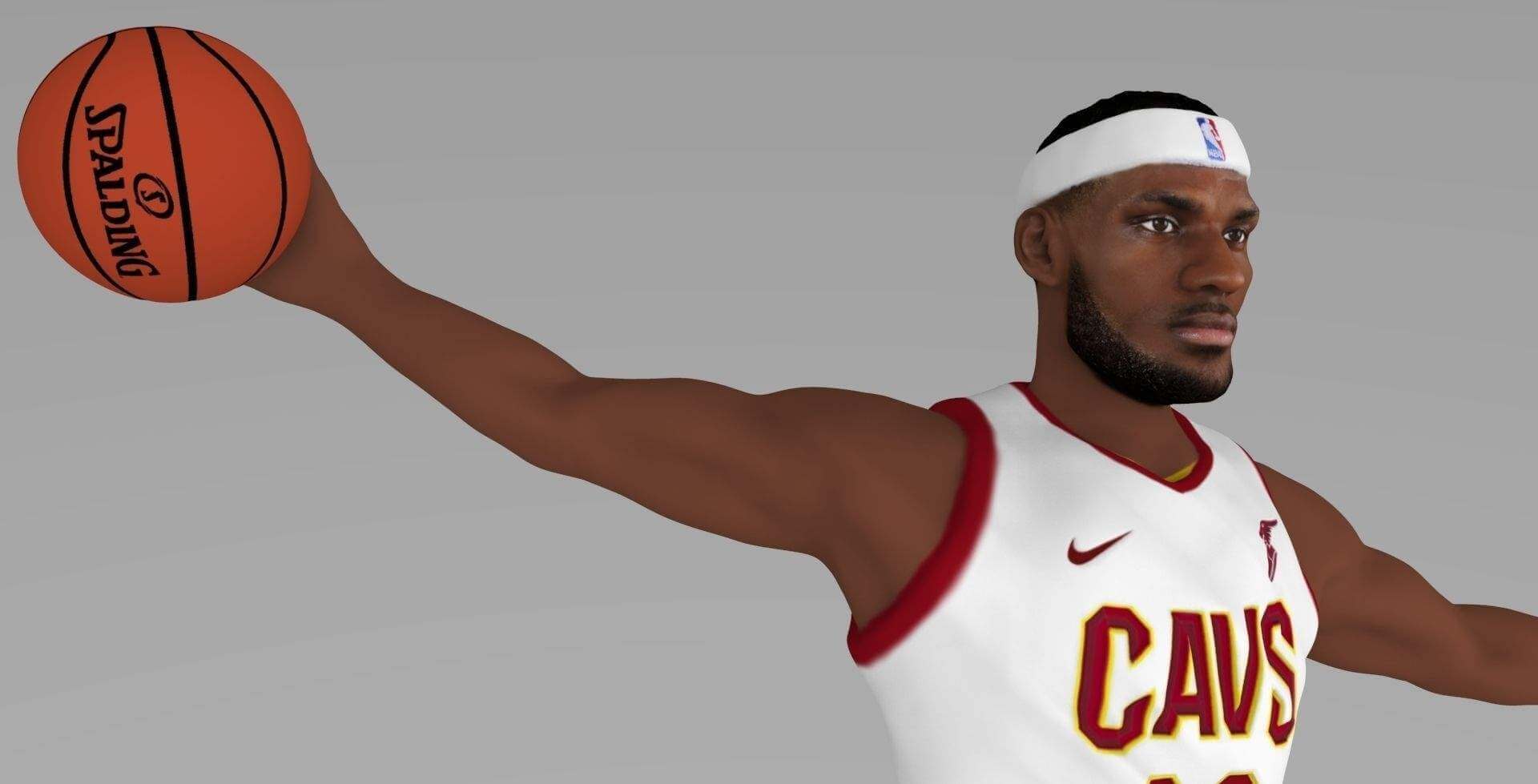 Lebron James (Full Color) - 3D Model by PrintedReality