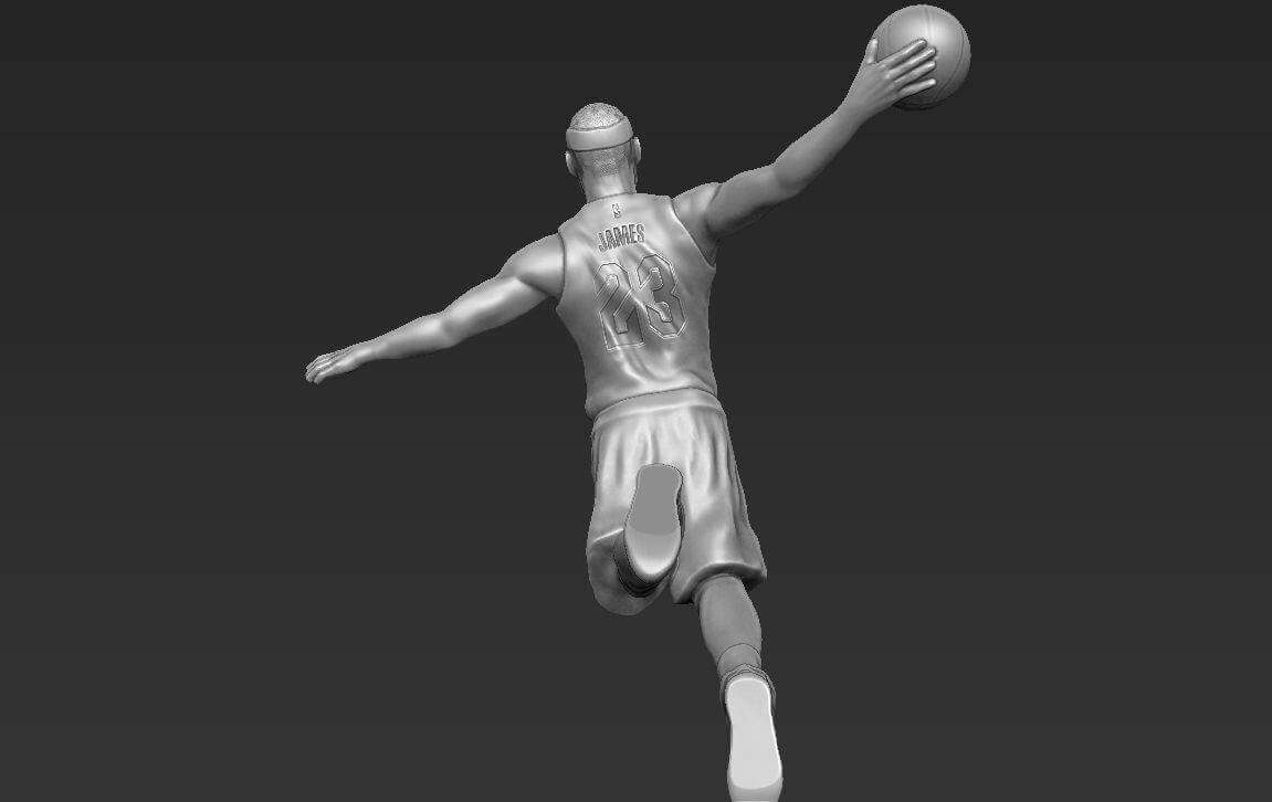 Lebron James (Full Color) - 3D Model by PrintedReality