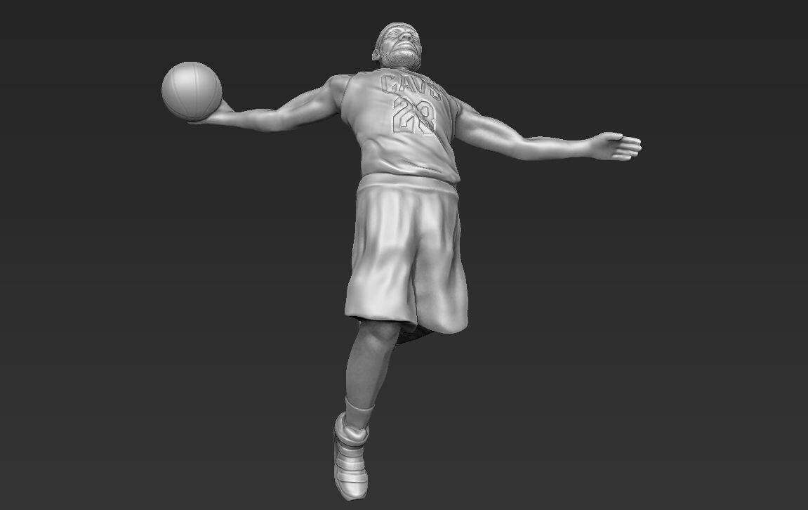 Lebron James (Full Color) - 3D Model by PrintedReality