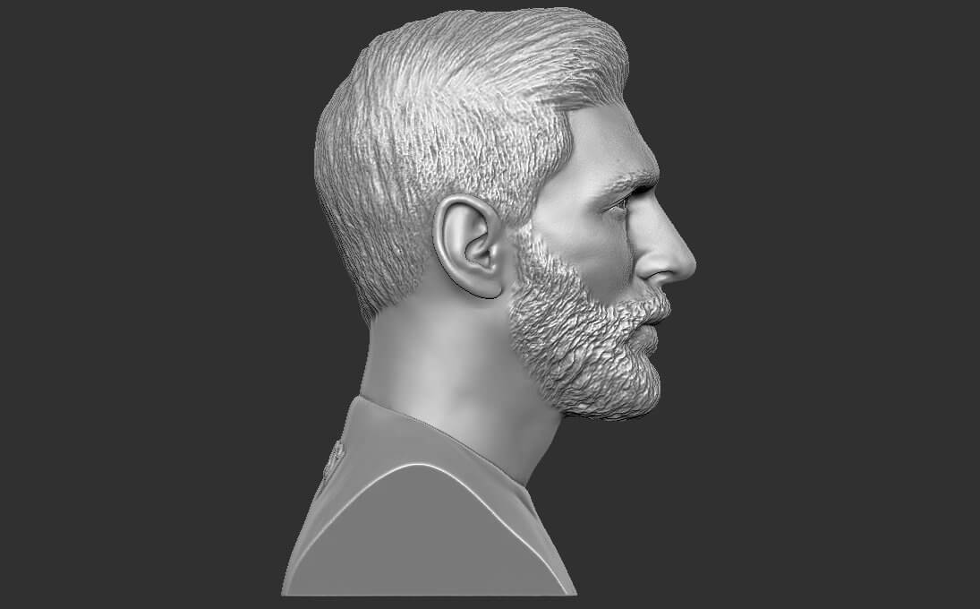 Leo Messi Bust - 3D Model by PrintedReality