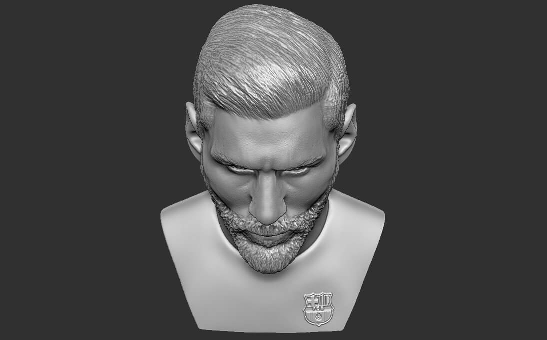 Leo Messi Bust - 3D Model by PrintedReality