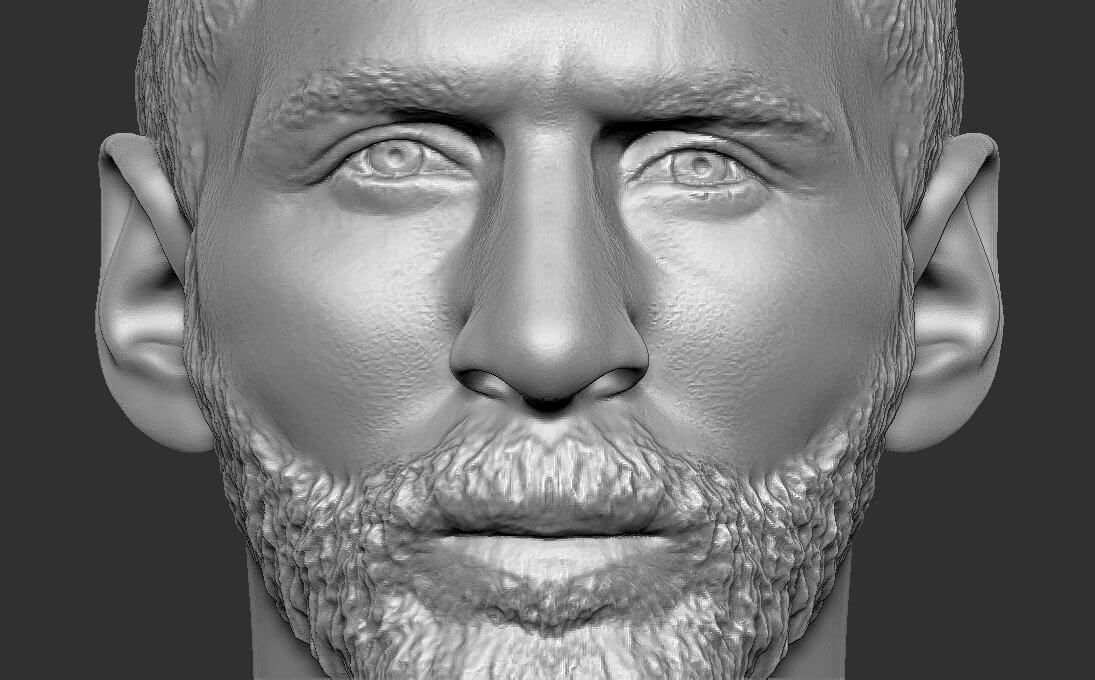 Leo Messi Bust - 3D Model by PrintedReality