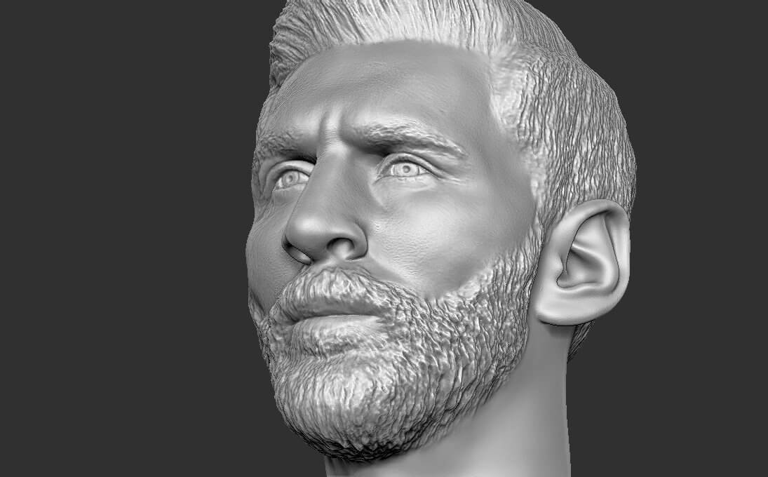 Leo Messi Bust - 3D Model by PrintedReality
