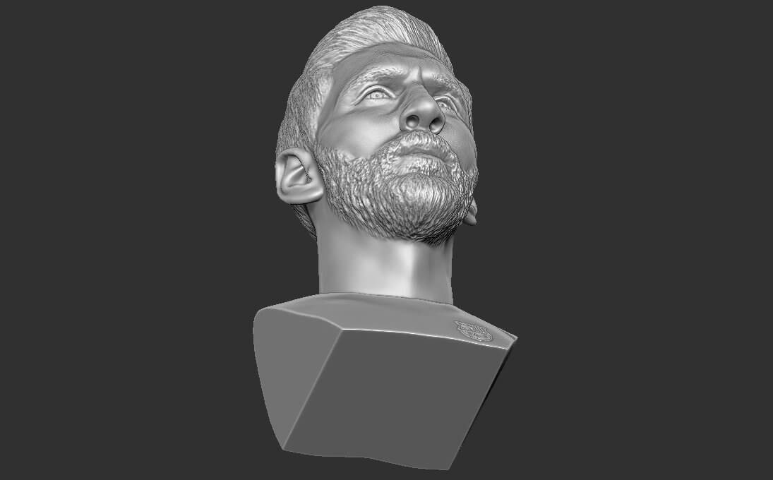 Leo Messi Bust - 3D Model by PrintedReality