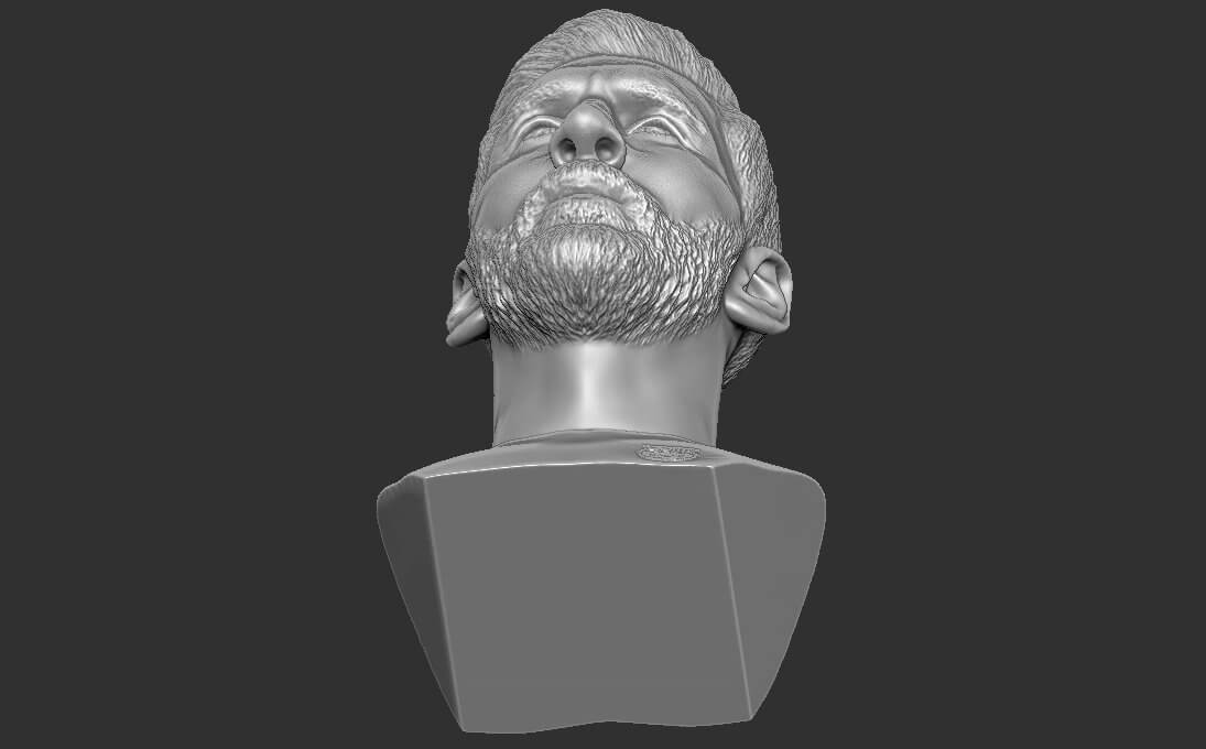 Leo Messi Bust - 3D Model by PrintedReality