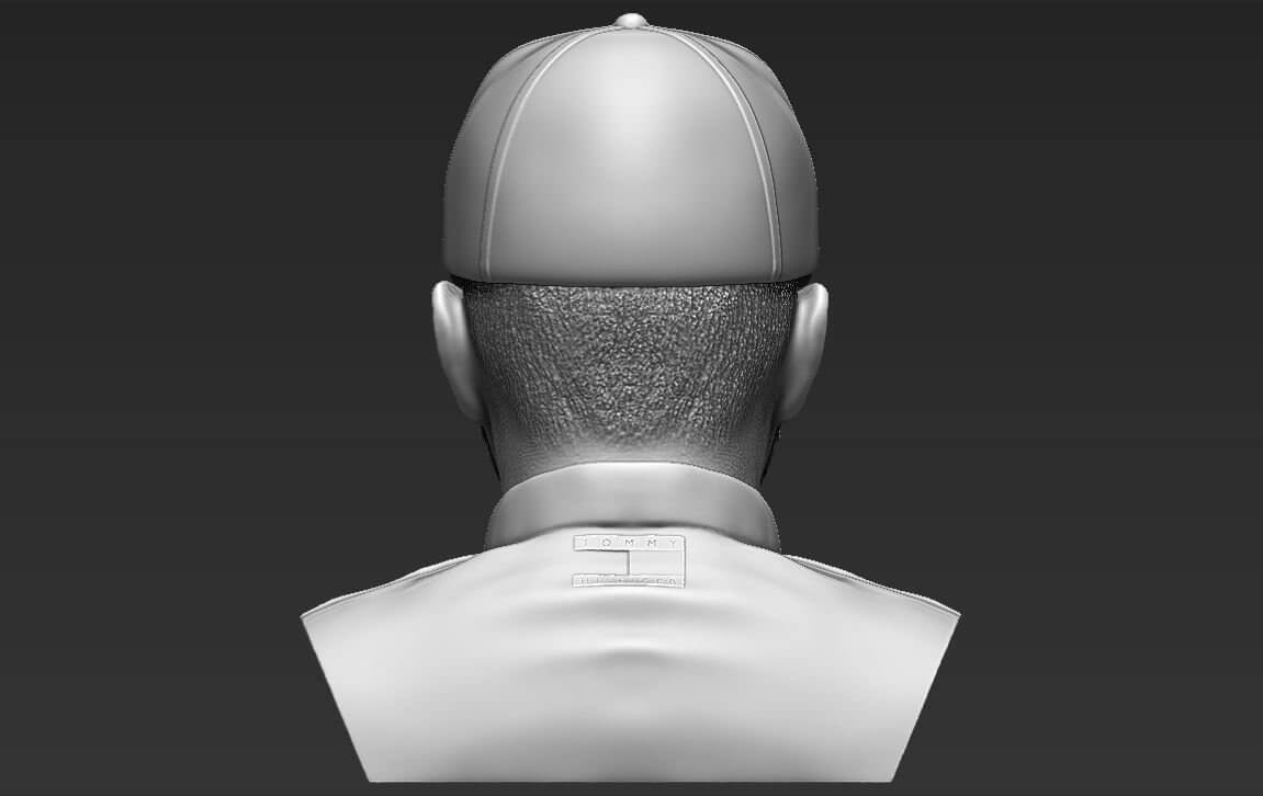 Lewis Hamilton Bust (Full Color) - 3D Model by PrintedReality