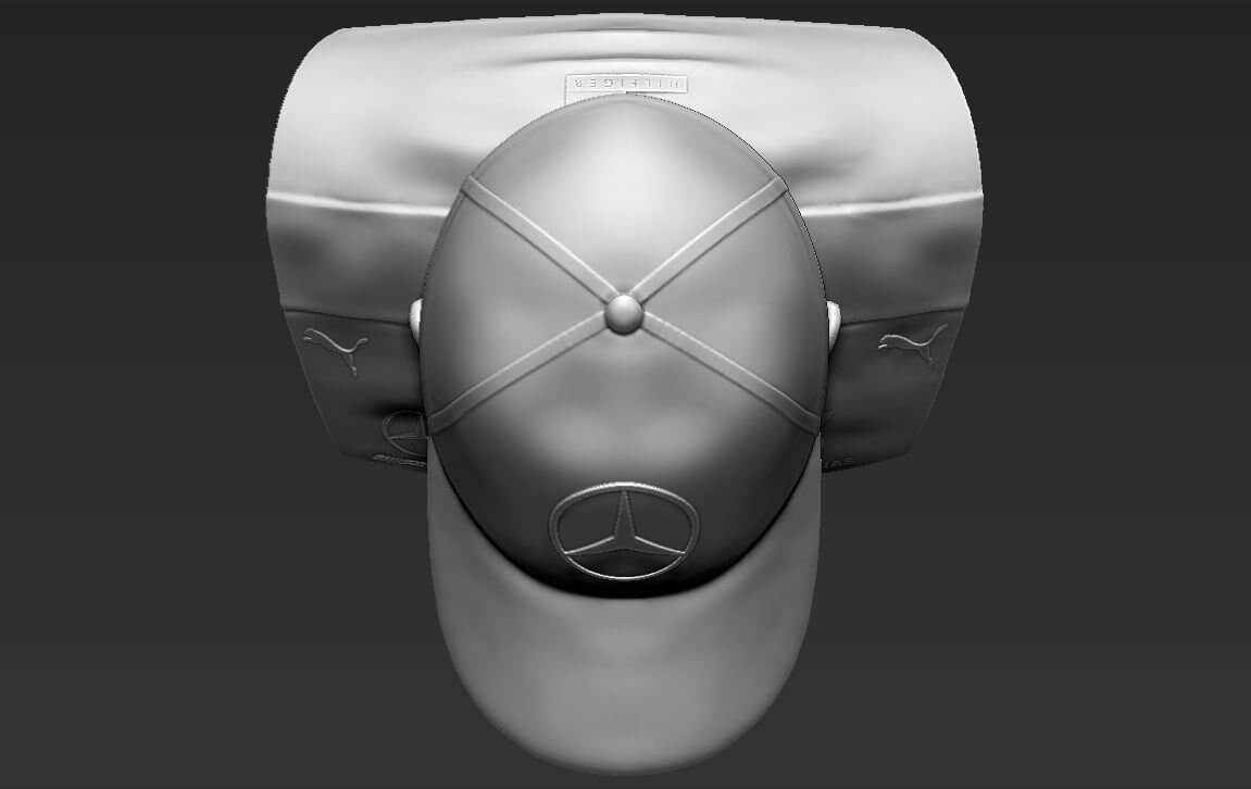 Lewis Hamilton Bust (Full Color) - 3D Model by PrintedReality