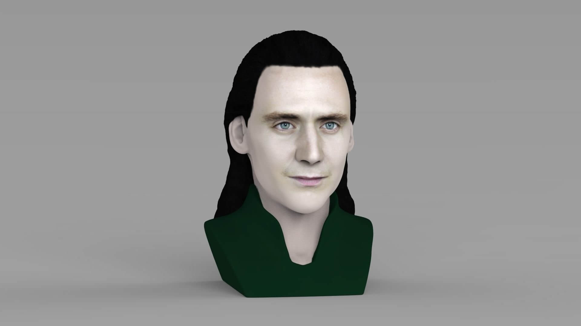 Loki Bust (Full Color) - 3D Model by PrintedReality