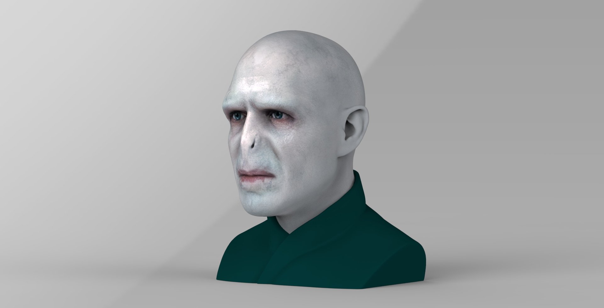 Lord Voldemort Bust (Full Color) - 3D Model by PrintedReality
