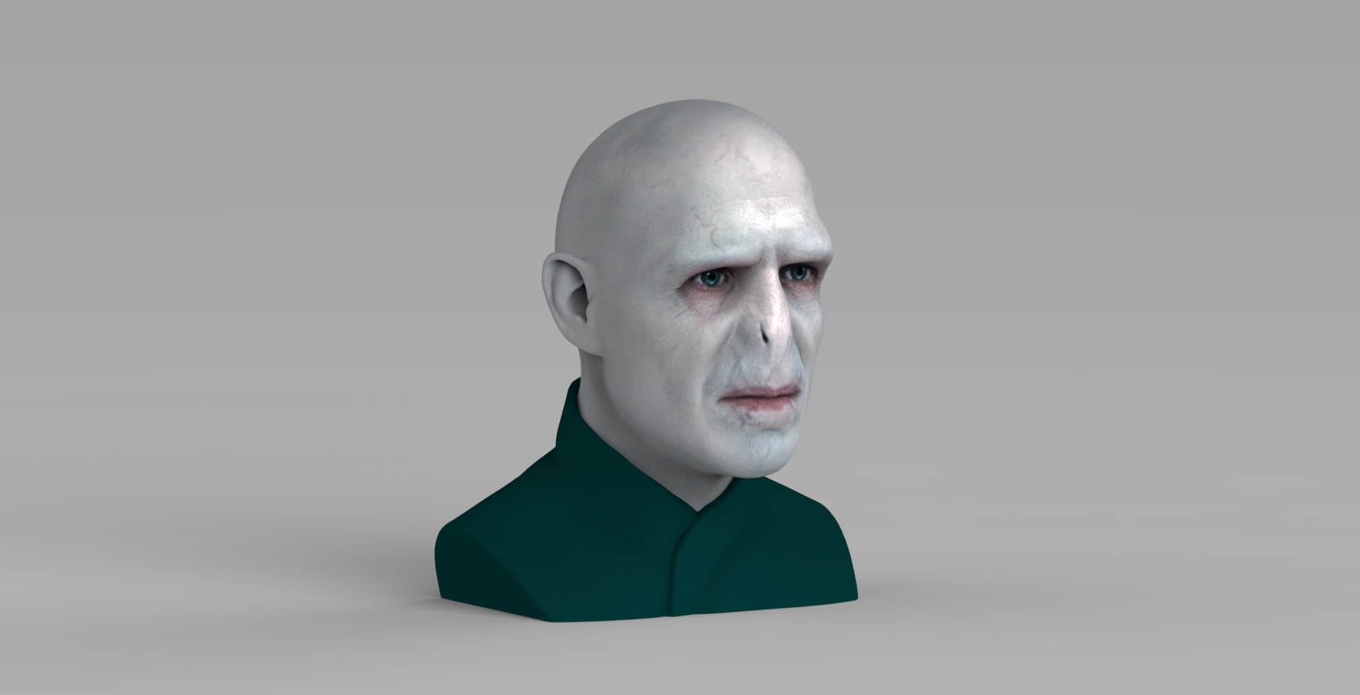Lord Voldemort Bust (Full Color) - 3D Model by PrintedReality