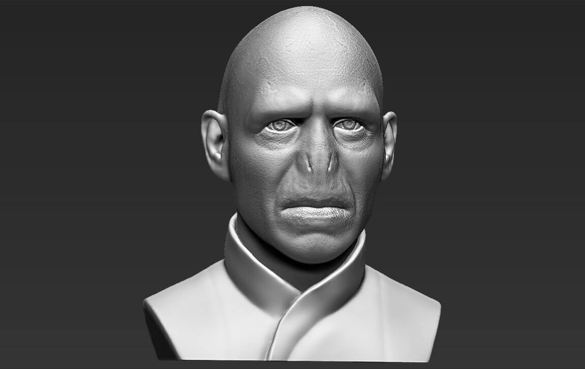 Lord Voldemort Bust (Full Color) - 3D Model by PrintedReality