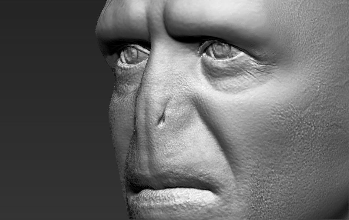 Lord Voldemort Bust (Full Color) - 3D Model by PrintedReality