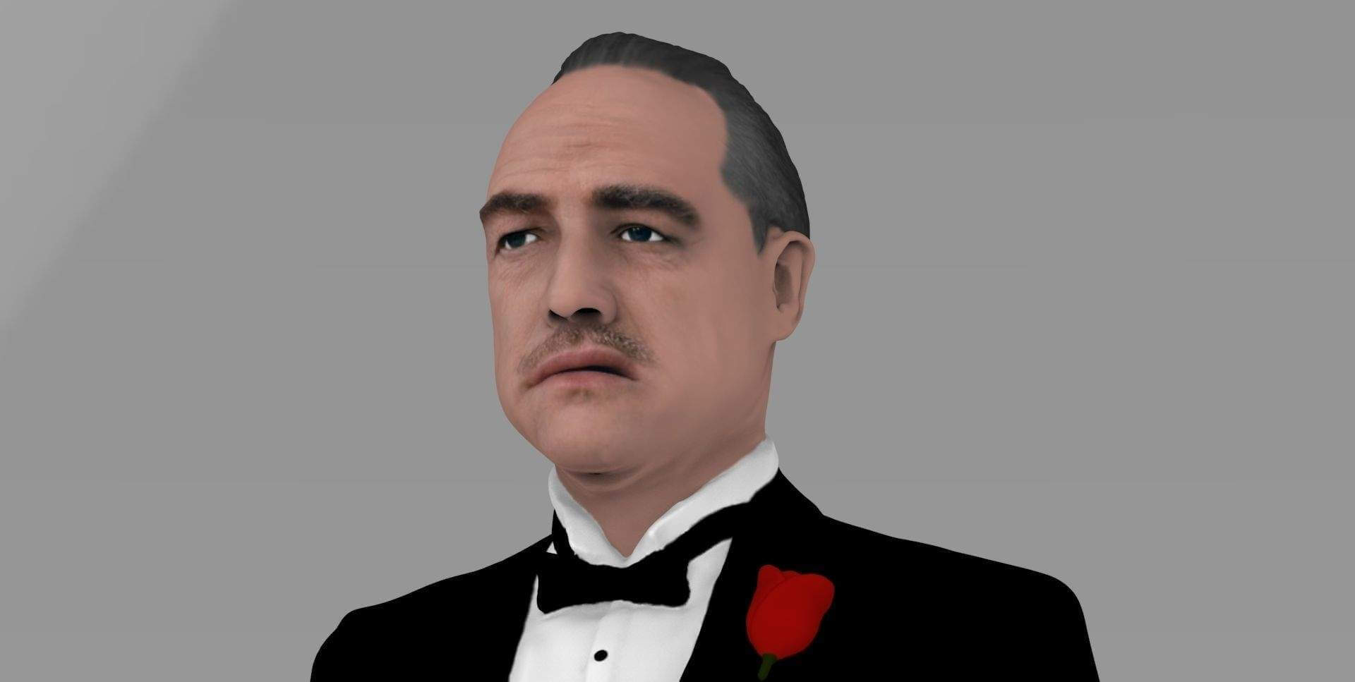 Marlon Brando as Vito Corleone from Godfather (Full Color) - 3D Print ...