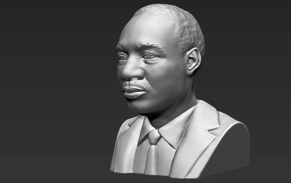 Martin Luther King Jr. Bust - 3D Model by PrintedReality