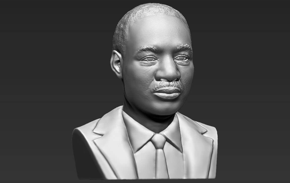 Martin Luther King Jr. Bust - 3D Model by PrintedReality