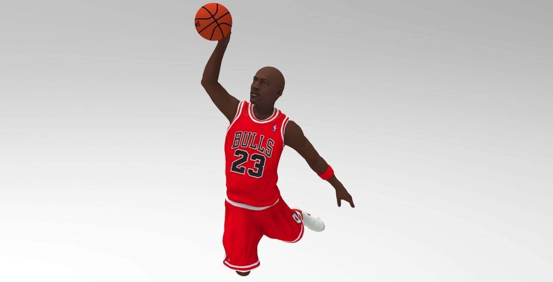 Michael Jordan (Full Color) - 3D Model by PrintedReality