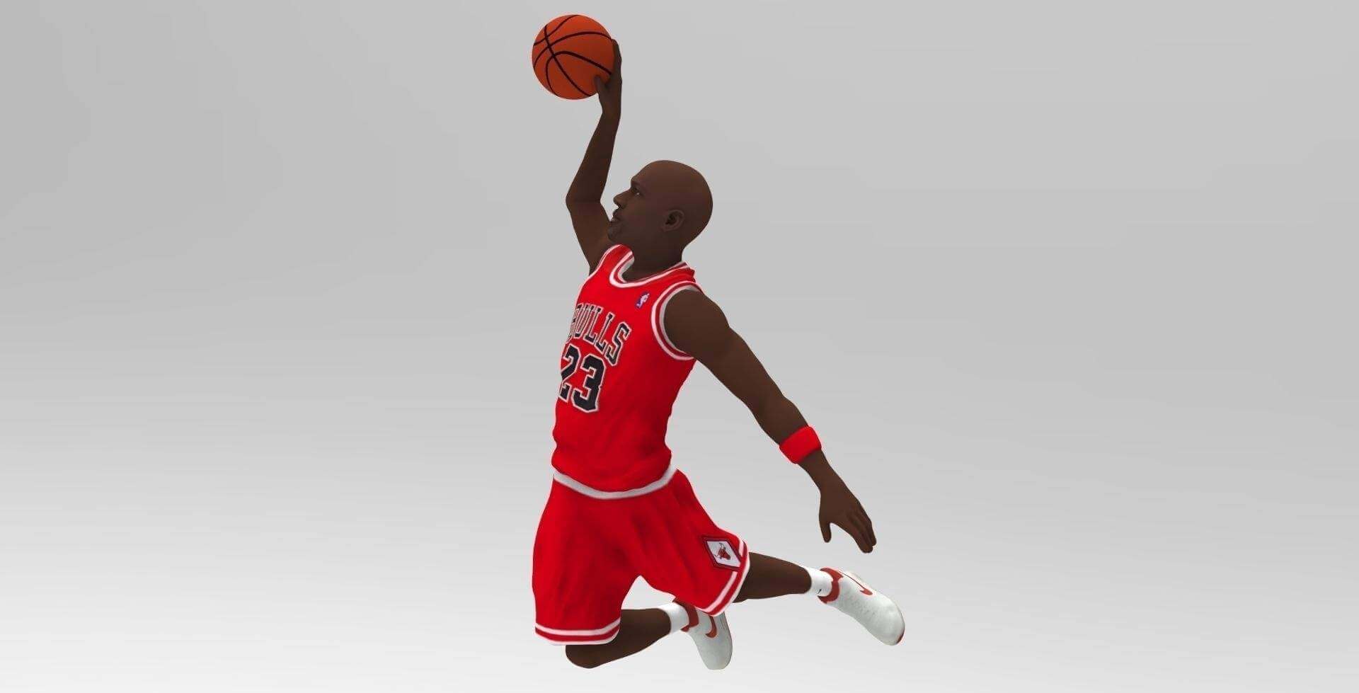Michael Jordan (Full Color) - 3D Model by PrintedReality