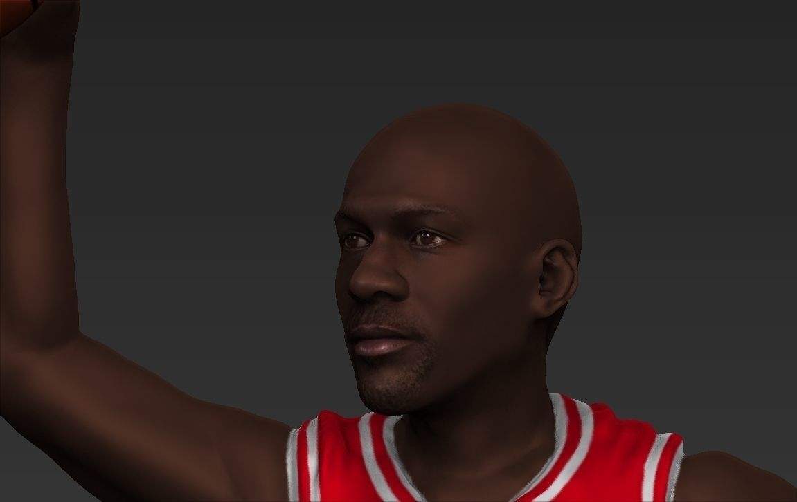 Michael Jordan (Full Color) - 3D Model by PrintedReality