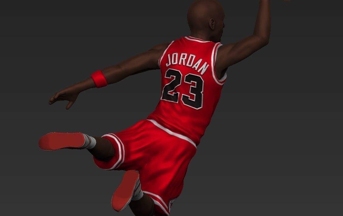 Michael Jordan (Full Color) - 3D Model by PrintedReality