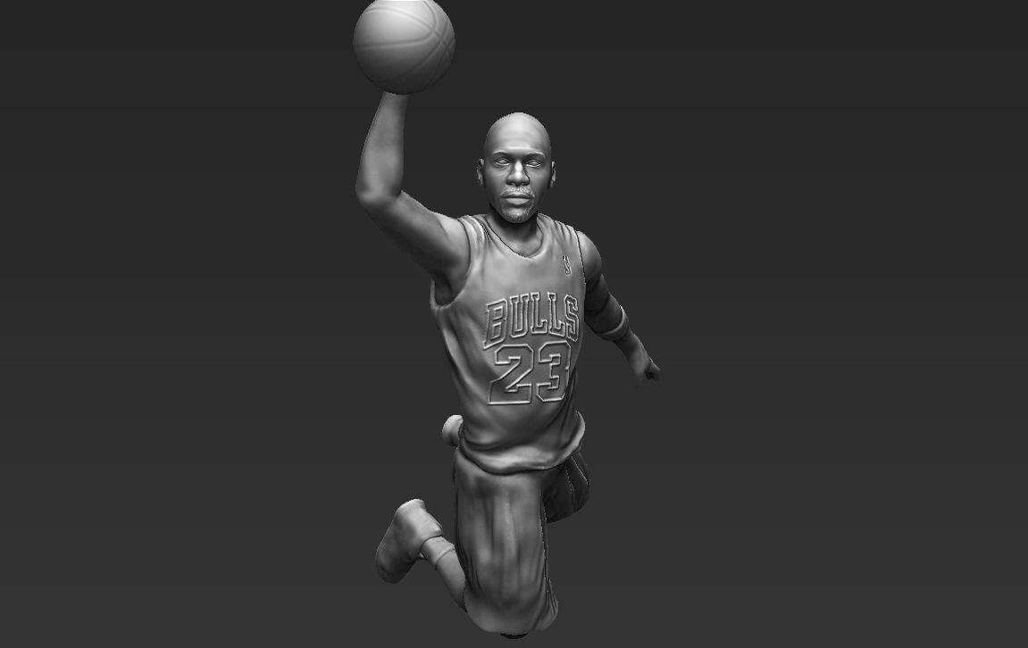 Michael Jordan (Full Color) - 3D Model by PrintedReality
