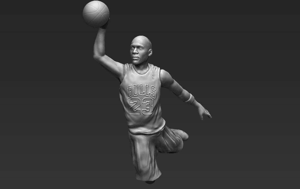 Michael Jordan (Full Color) - 3D Model by PrintedReality