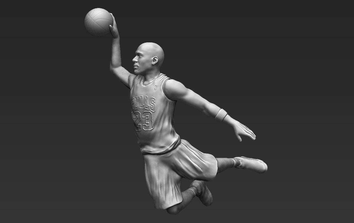 Michael Jordan (Full Color) - 3D Model by PrintedReality
