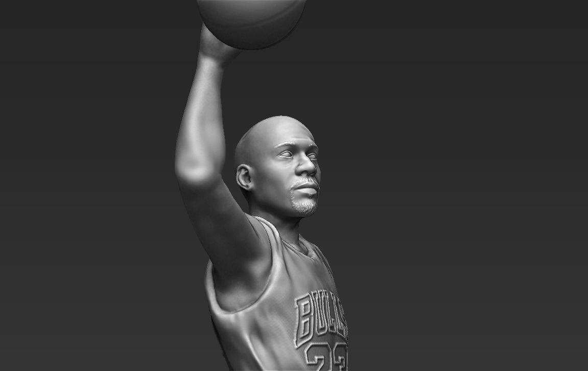 Michael Jordan (Full Color) - 3D Model by PrintedReality