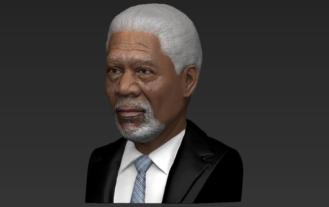 Morgan Freeman (Full Color) - 3D Model by PrintedReality
