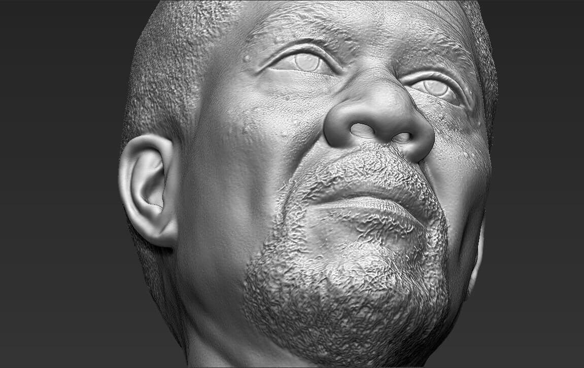 Morgan Freeman (Full Color) - 3D Model by PrintedReality