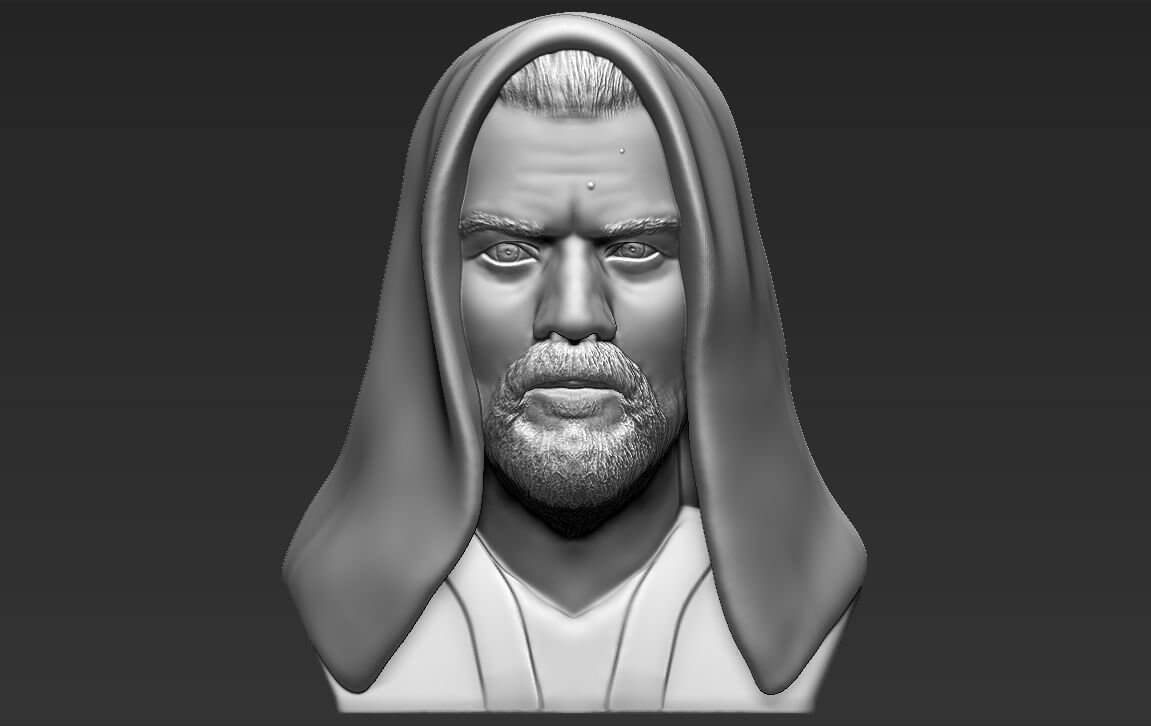 Obi Wan Kenobi Star Wars Bust - 3D Model by PrintedReality