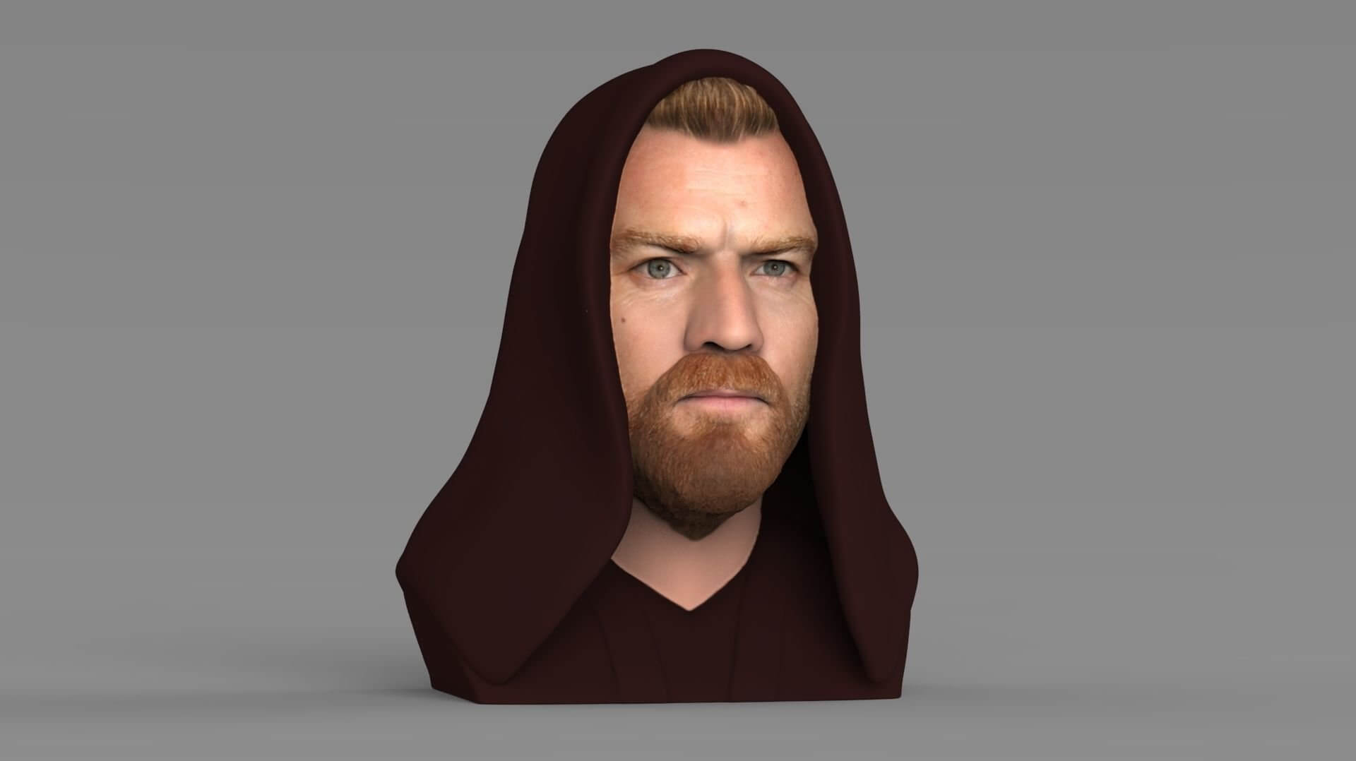 Obi Wan Kenobi Star Wars Bust - 3D Model by PrintedReality