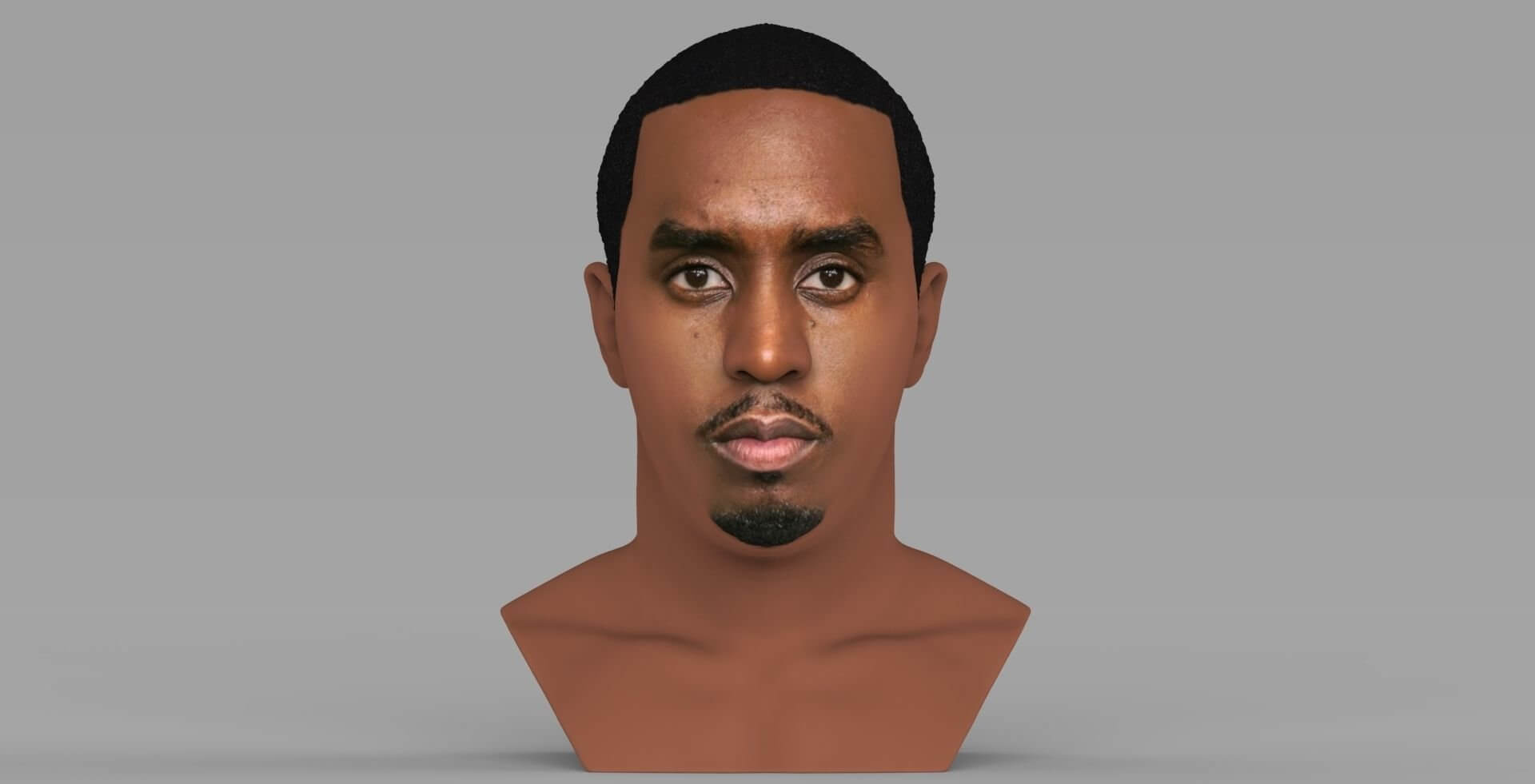 P Diddy Bust - 3D Model by PrintedReality