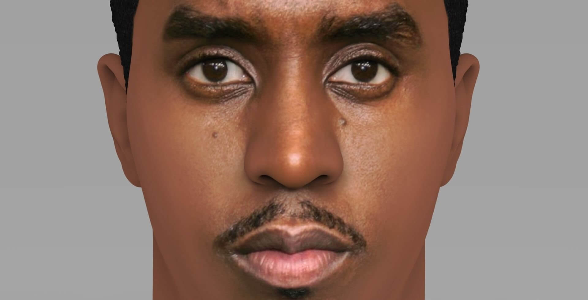 P Diddy Bust - 3D Model by PrintedReality