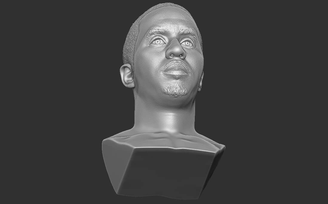 P Diddy Bust - 3D Model by PrintedReality
