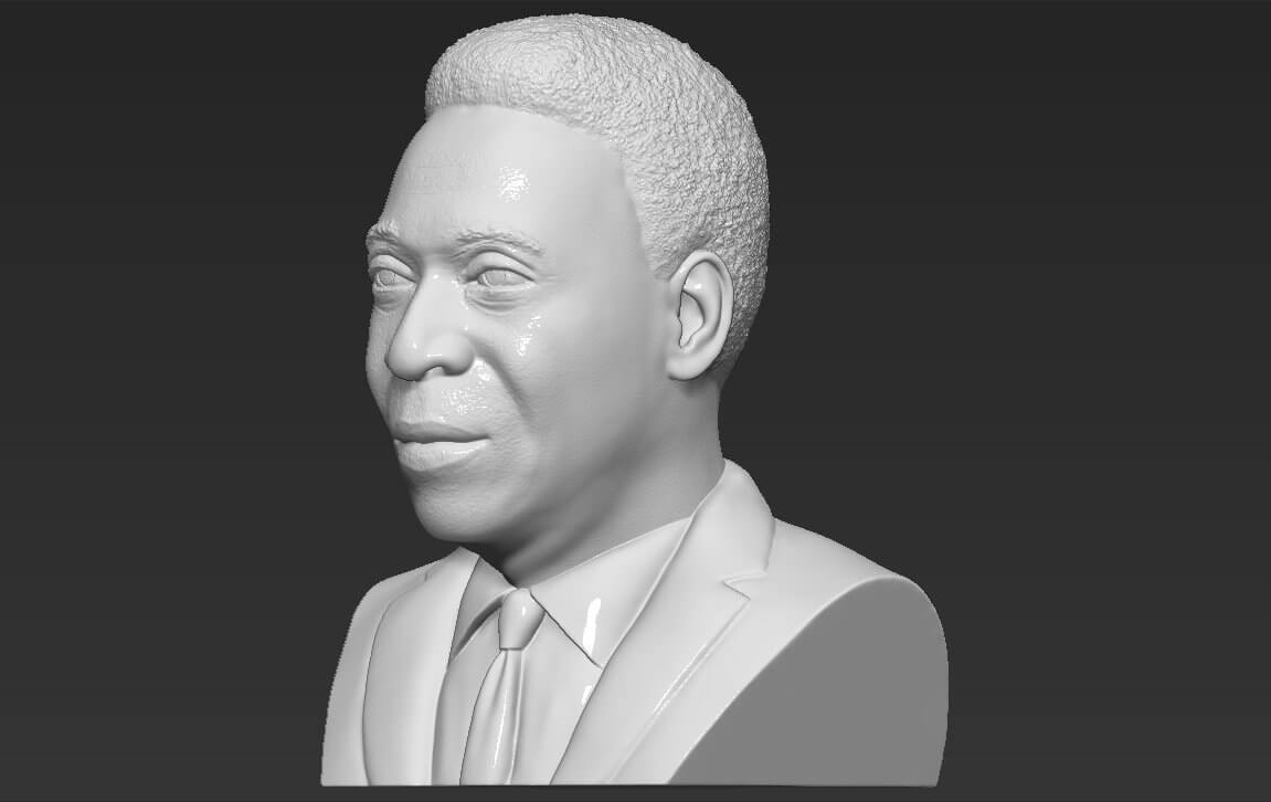 Pele Bust - 3D Model by PrintedReality