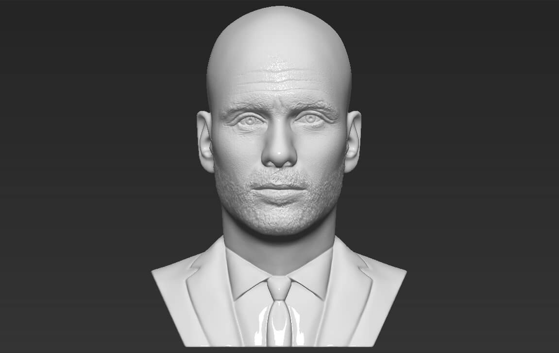 Pep Guardiola Bust - 3D Model by PrintedReality
