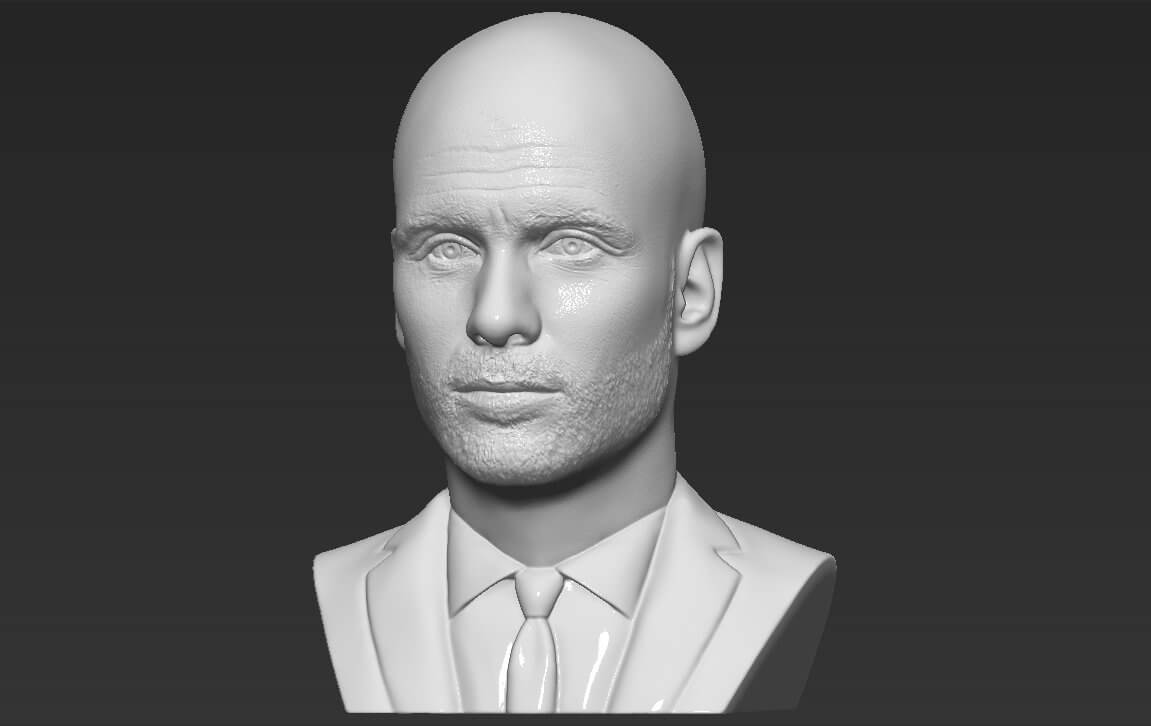 Pep Guardiola Bust - 3D Model by PrintedReality