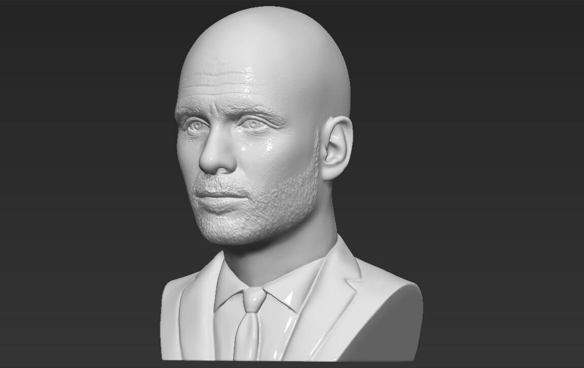 Pep Guardiola Bust - 3D Model by PrintedReality