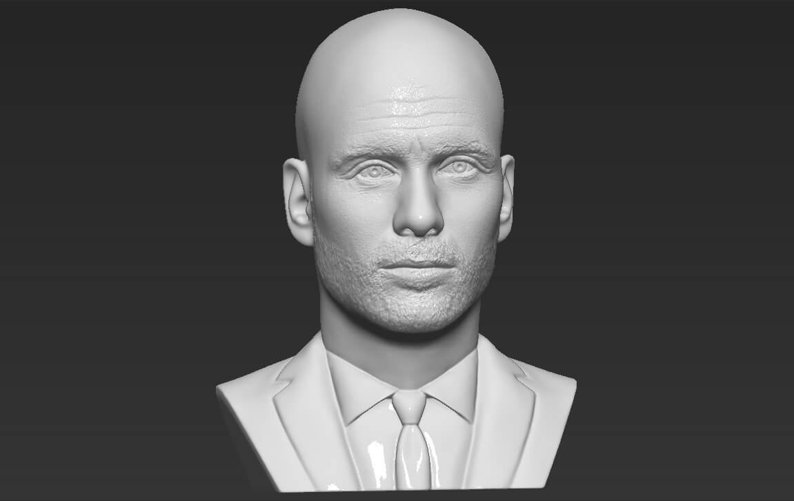 Pep Guardiola Bust - 3D Model by PrintedReality