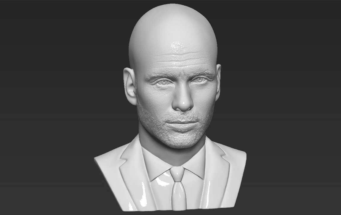 Pep Guardiola Bust - 3D Model by PrintedReality