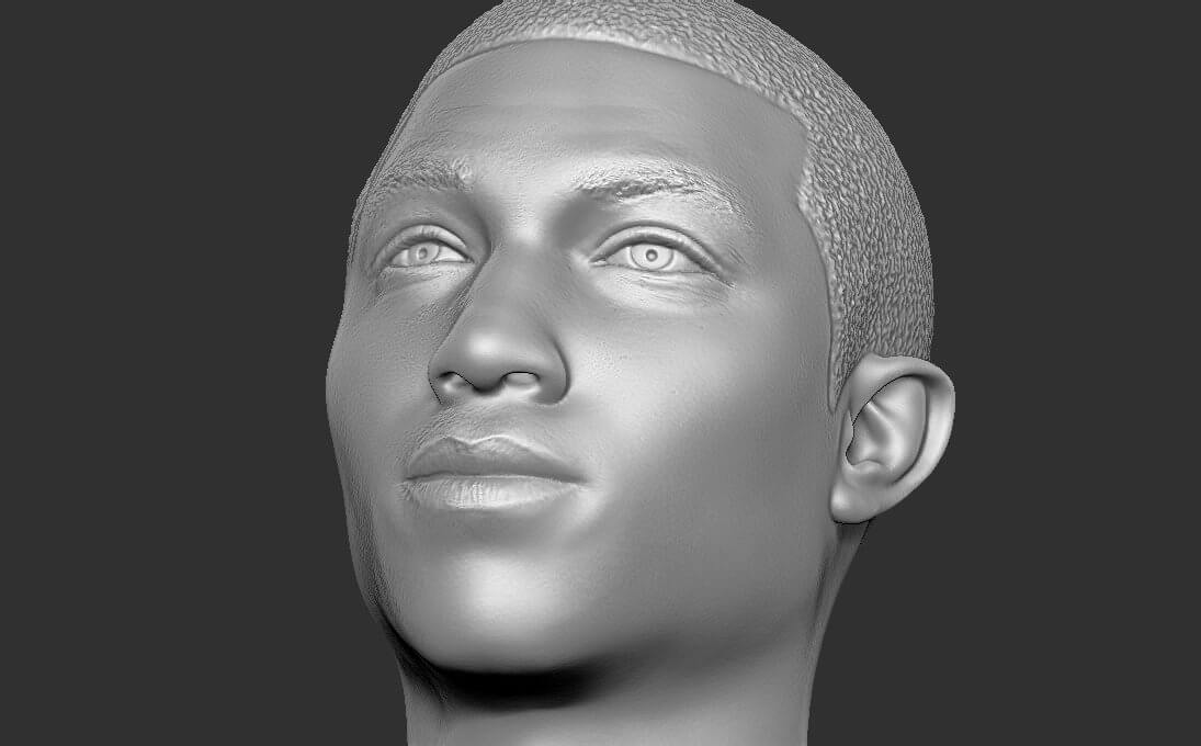 Pharrell Williams Bust - 3D Model by PrintedReality