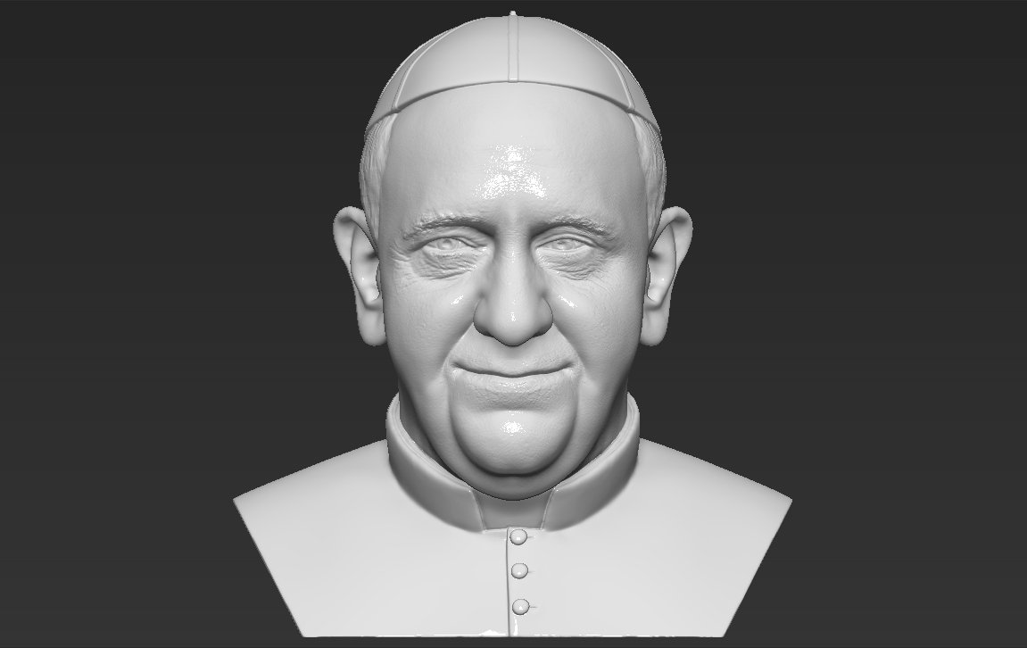Pope Francis Bust - 3D Model by PrintedReality