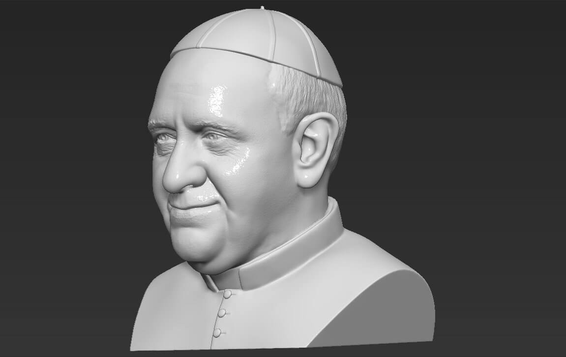 Pope Francis Bust - 3D Model by PrintedReality