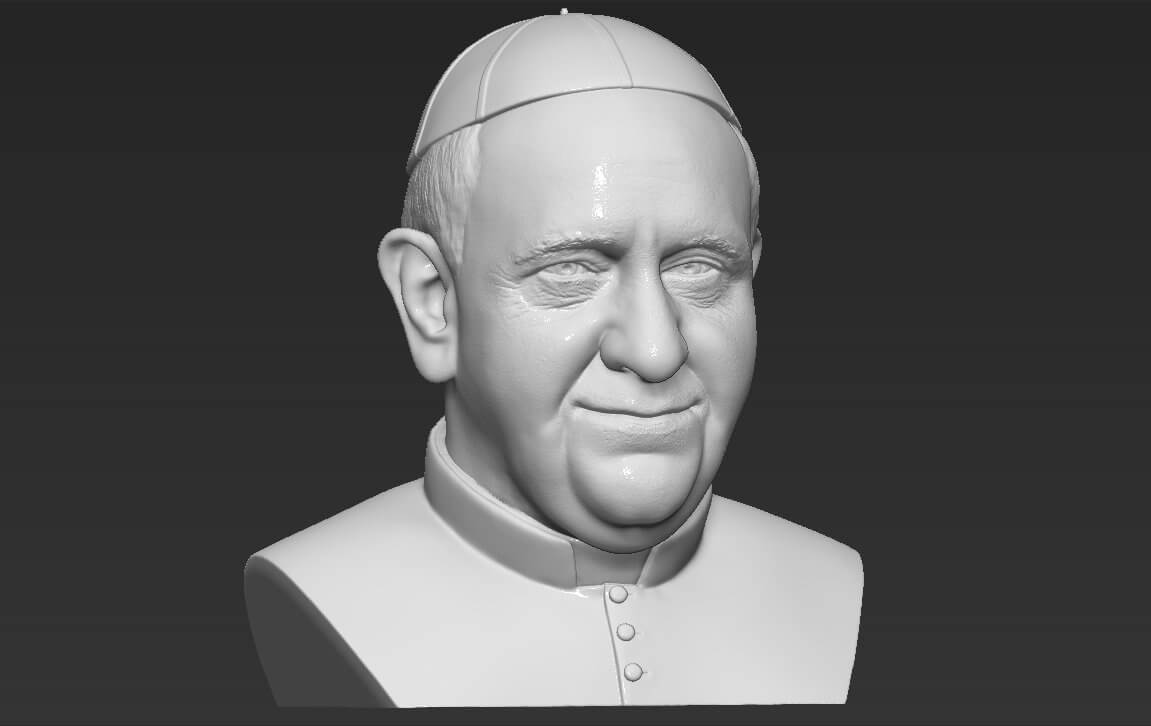 Pope Francis Bust - 3D Model by PrintedReality