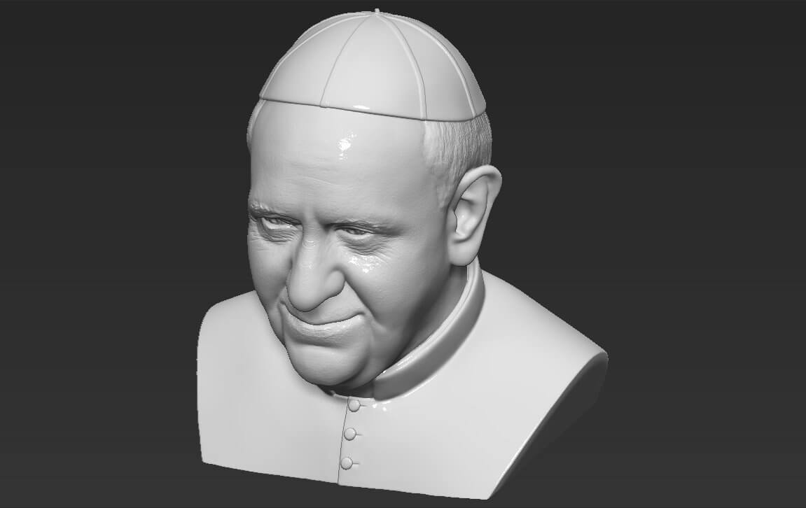 Pope Francis Bust - 3D Model by PrintedReality